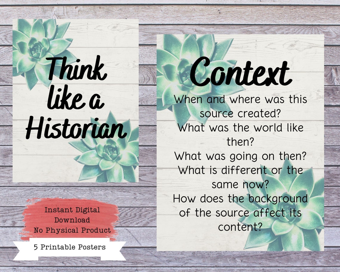 Think Like a Historian History Class History Defined - Etsy