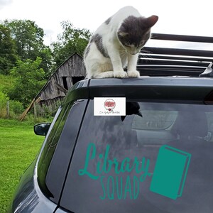 Library Squad Decal, Librarian Sticker, Librarian Gift, Librarian Cart ...