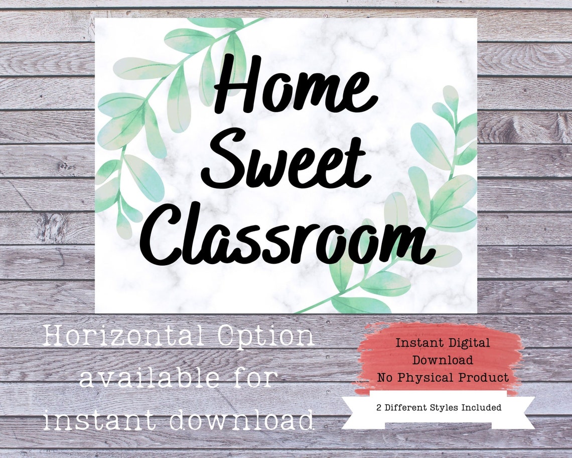 Home Sweet Classroom Classroom Download Class Poster | Etsy