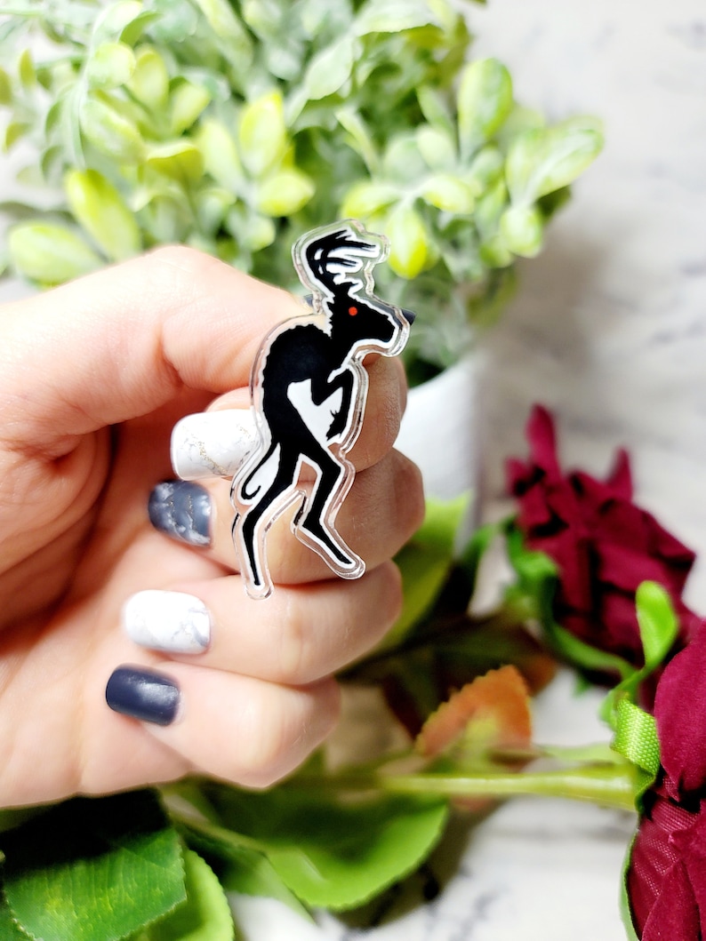 Wendigo Pin Wendigo Art Wendigo Figure Acrylic Pin Cryptid | Etsy