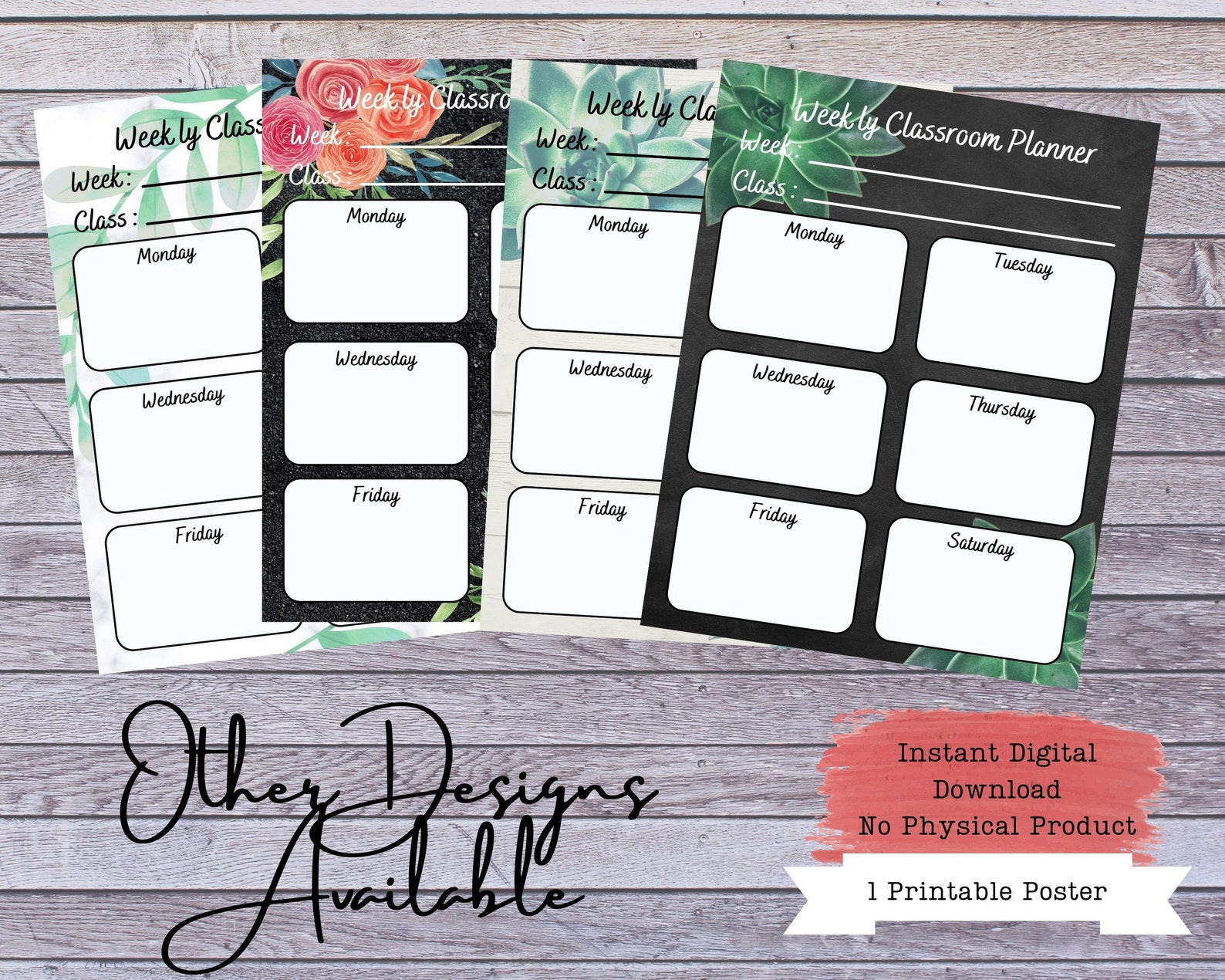 Classroom Planner, Week at a Glance, Classroom Organizer, Classroom ...