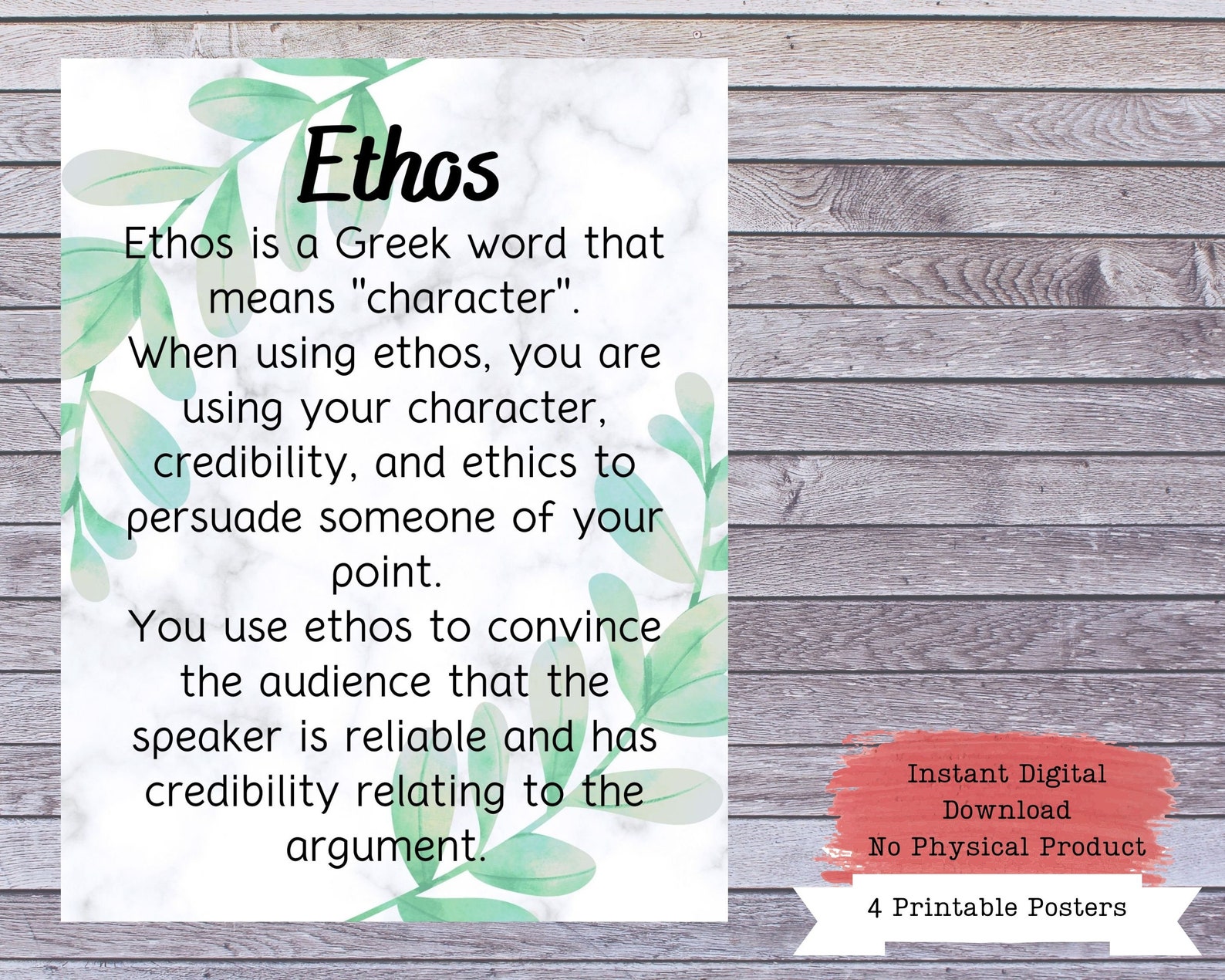 Ethos Pathos Logos, Speech Classroom, Classroom Posters, Aristotle ...