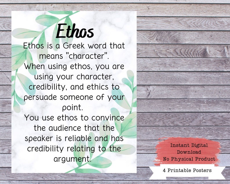 Ethos Pathos Logos, Speech Classroom, Classroom Posters, Aristotle ...