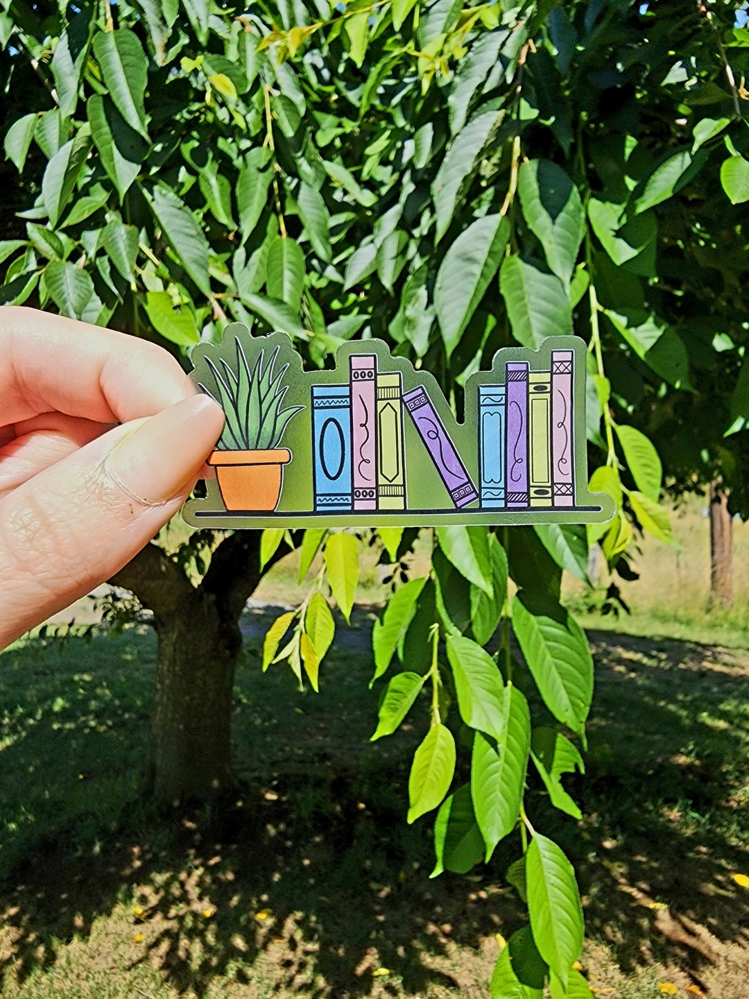 3 Inch Bookshelf Sticker, Clear Sticker, Book Stickers, Reading ...