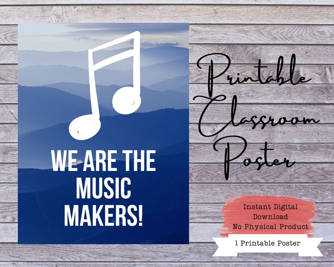 Music Maker Poster, Music Teacher, Music Poster Pack, Music Room Art ...