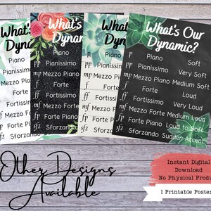 What's Our Dynamic, Music Poster Pack, Music Room Art, Band Director ...