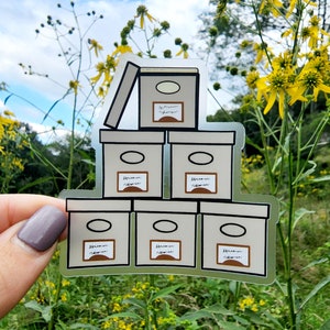 Archival Boxes Clear Sticker, Archival Storage, Archivist Sticker ...