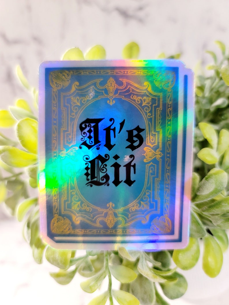 3 Inch It's Lit Sticker Holographic Sticker Book | Etsy
