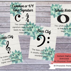 Music Poster Pack, Music Classroom, Music Room Art, Music Room Poster ...