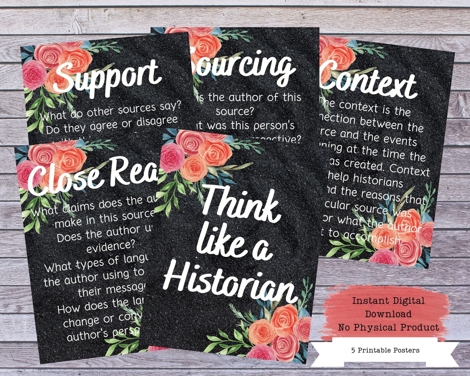 Think Like a Historian History Decor History Poster Social - Etsy