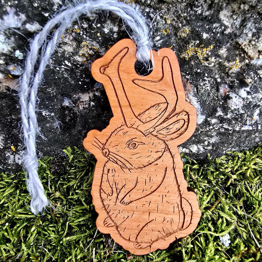 Cute Jackalope Ornament, Cryptid Art, Cryptid Club, Cryptid Decor ...