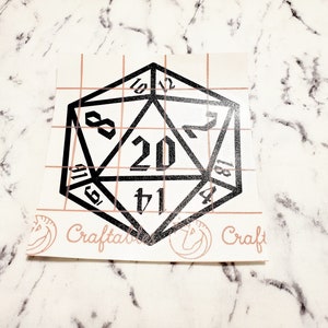 D20 Dice, D20 Sticker, D20 Decal, D20 Gift, D20 Roll Initiative, D20 ...
