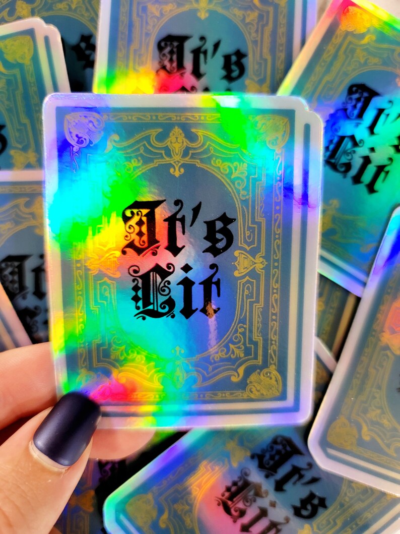 3 Inch It's Lit Sticker, Holographic Sticker, Book Stickers, Reading ...