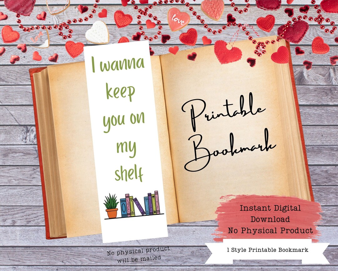 Valentines Bookmarks, Valentines for Readers, Reader Gift, Librarian ...