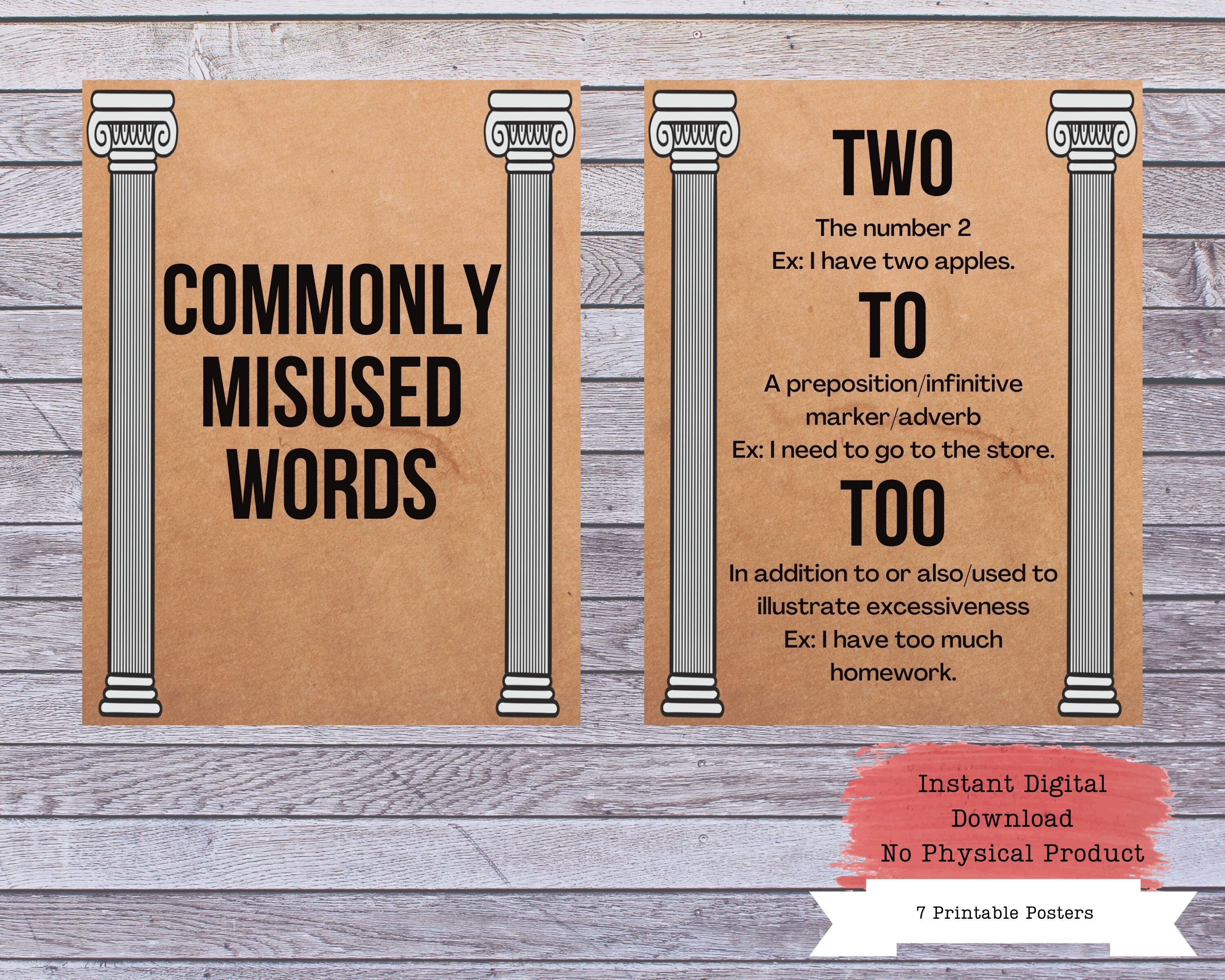 Printable Poster Set English Posters Classroom Decor - Etsy