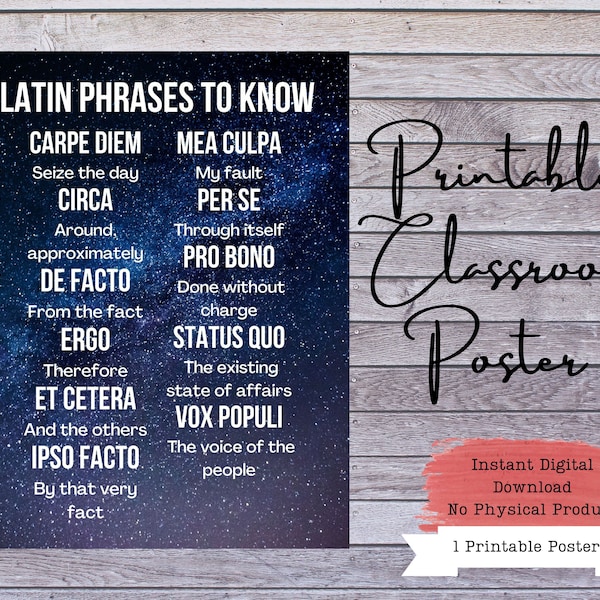 Latin Poster - Etsy