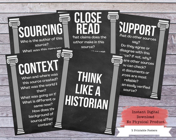 Think Like a Historian History Decor History Poster Social - Etsy