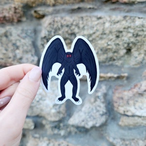 Buff Mothman Sticker, Cryptid Art, Cryptid Club, Cryptid Decor, Cryptid ...