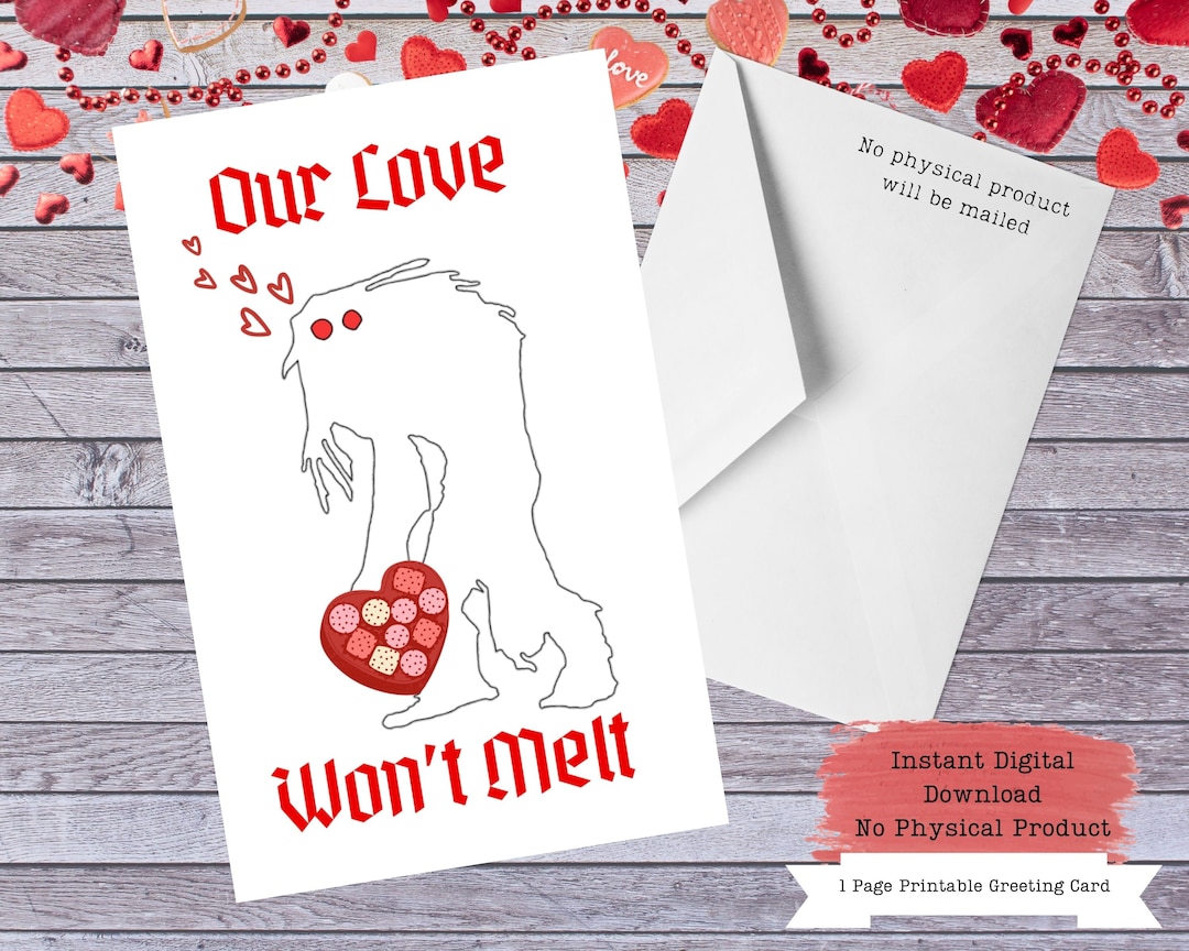 Abominable Snowman, Cryptid Valentine, Cryptid Hunter, Printable Cards ...
