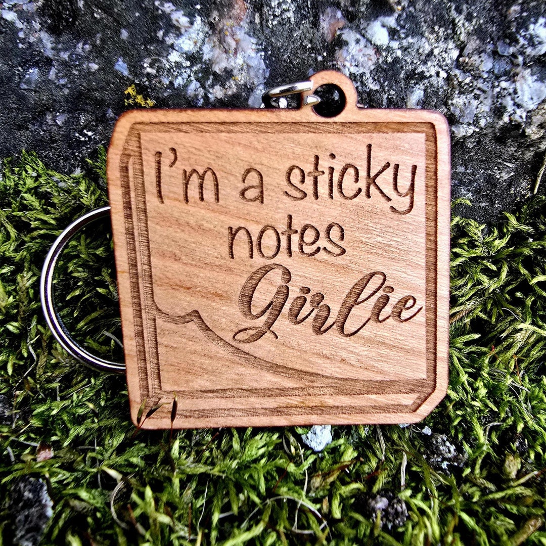 Sticky Notes Girlie, Office Keychain, Paperwork Keychain, Secretary ...