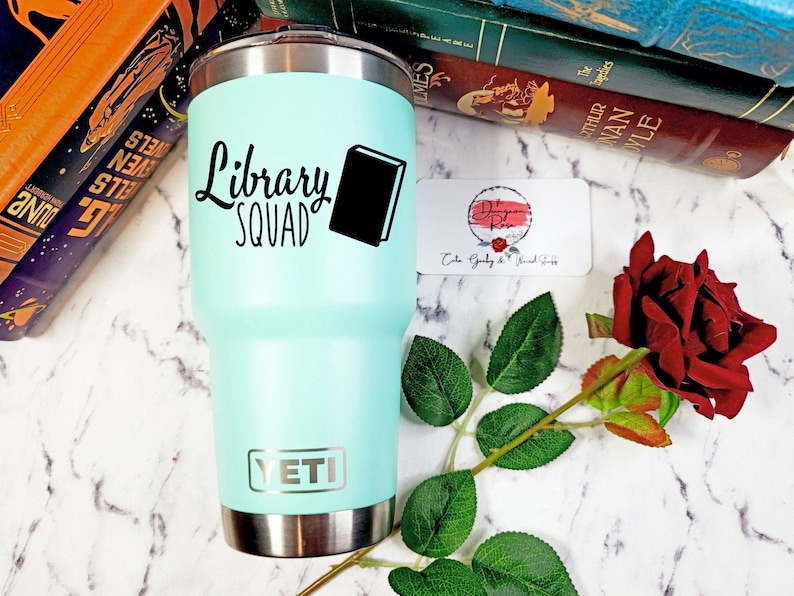 Library Squad Decal, Librarian Sticker, Librarian Gift, Librarian Cart ...