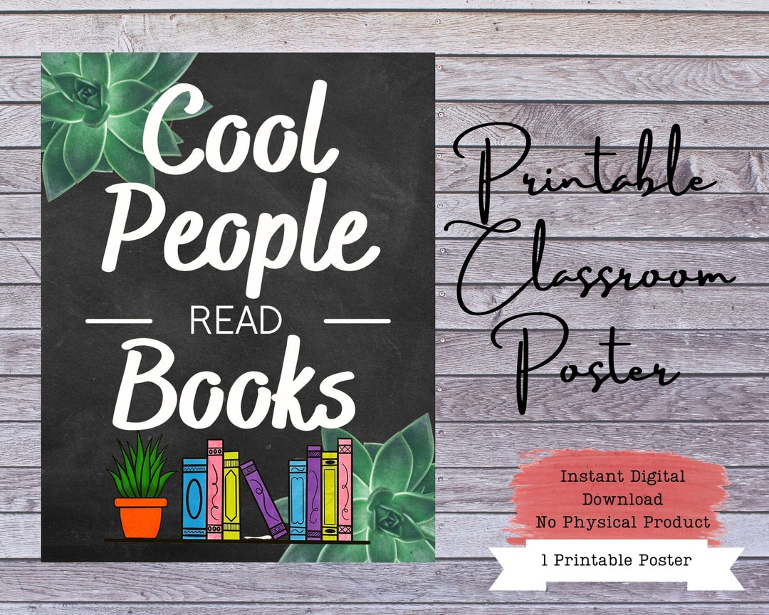 Read Books Poster, Reading Posters, Book Classroom Decor, English ...