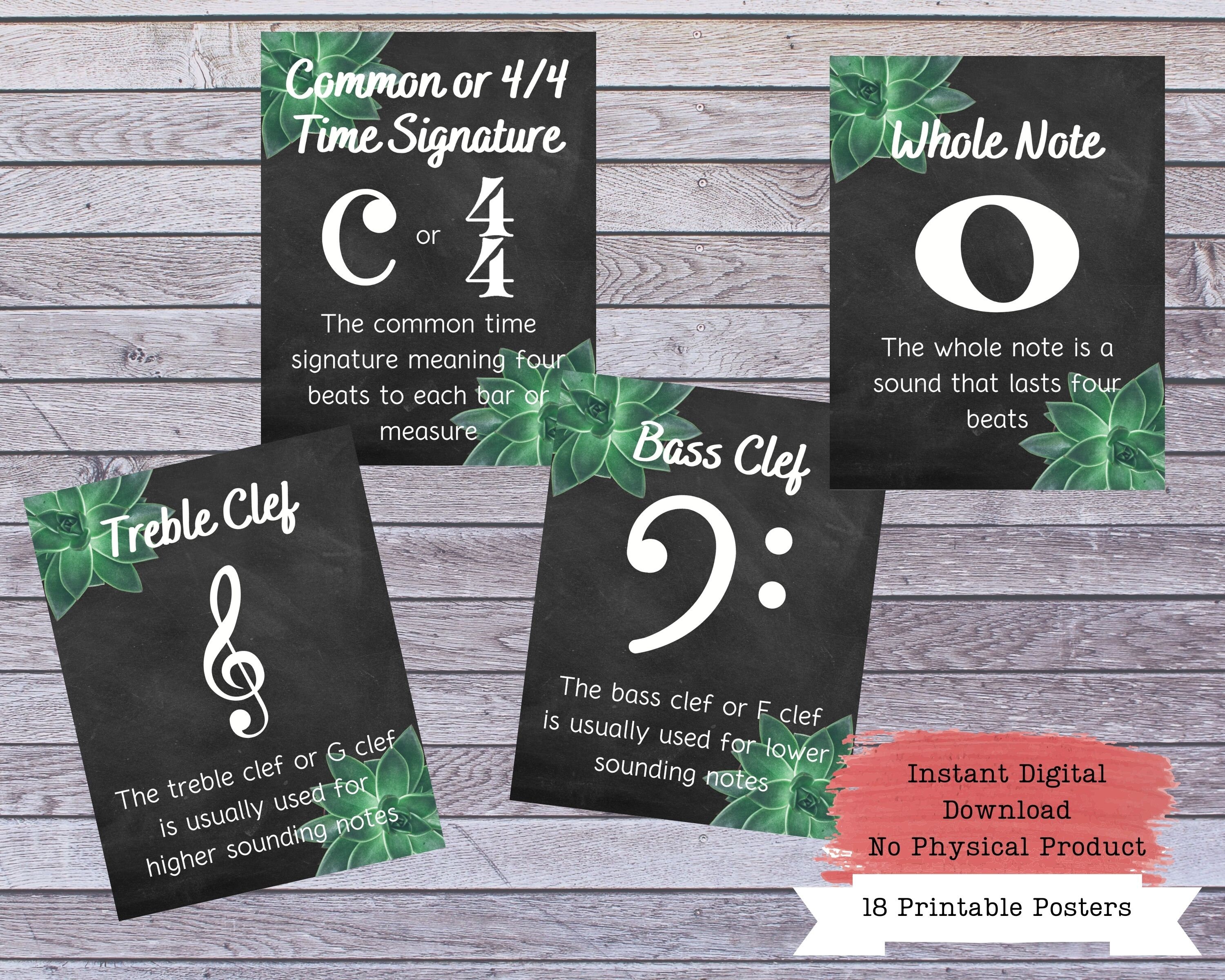 Music Poster Pack, Music Classroom, Music Room Decor, Music Room Art ...