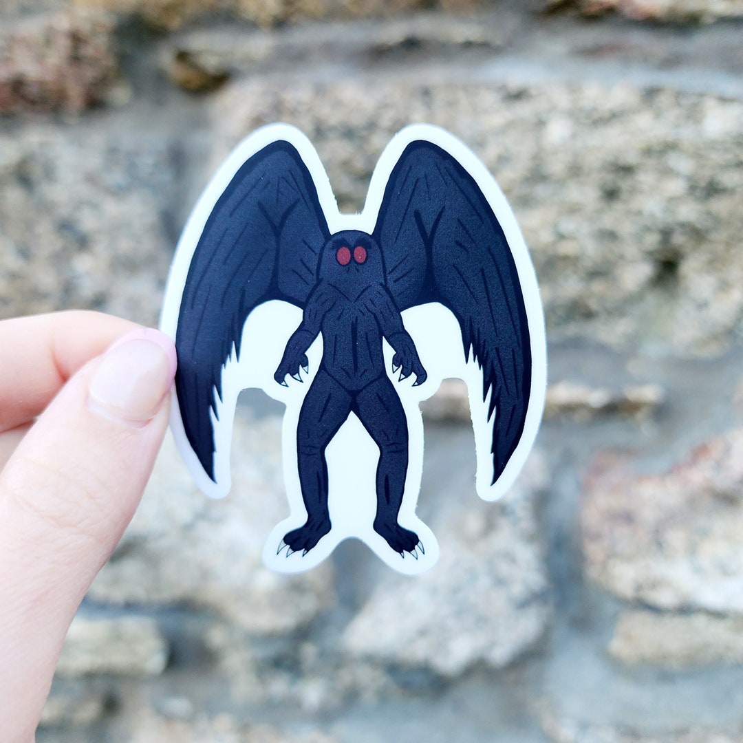 Buff Mothman Sticker, Cryptid Art, Cryptid Club, Cryptid Decor, Cryptid ...