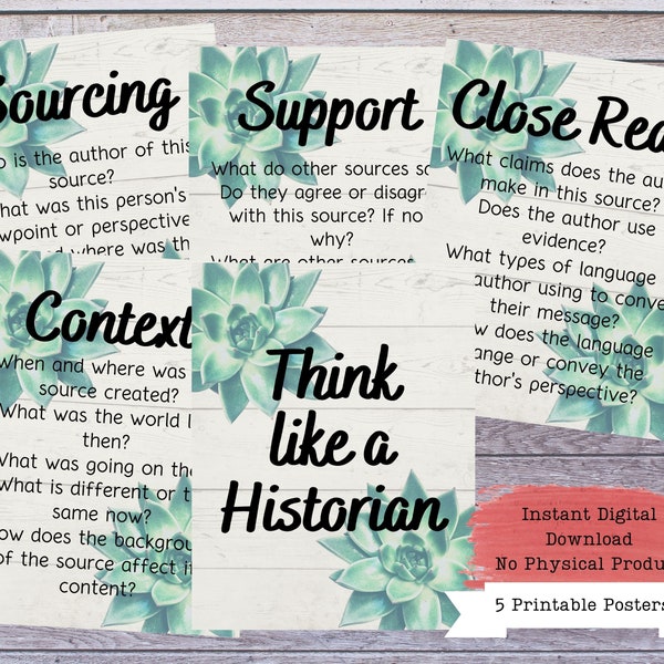Think Like a Historian Poster - Etsy
