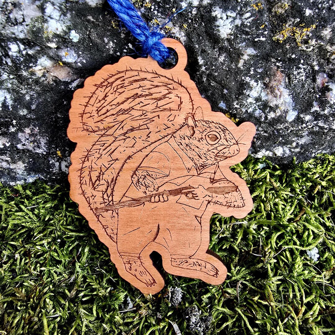 Squirrel Ornament, Hillbilly Squirrel, Redneck Squirrel, Appalachian ...