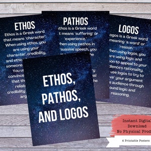 Ethos Pathos Logos, Aristotle Poster, Essay Writing, Classroom ...