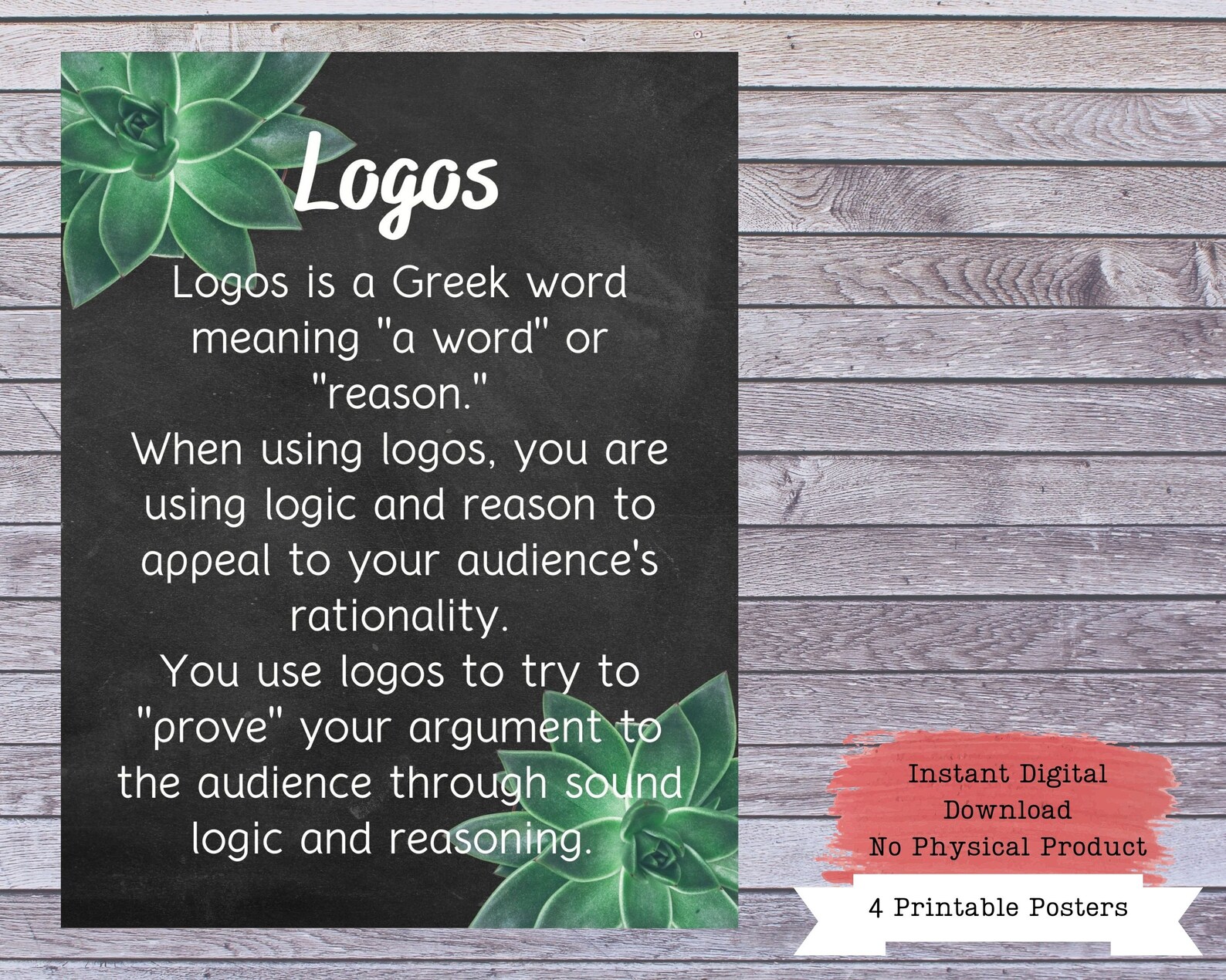 Ethos Pathos Logos Aristotle Poster Essay Writing Classroom - Etsy