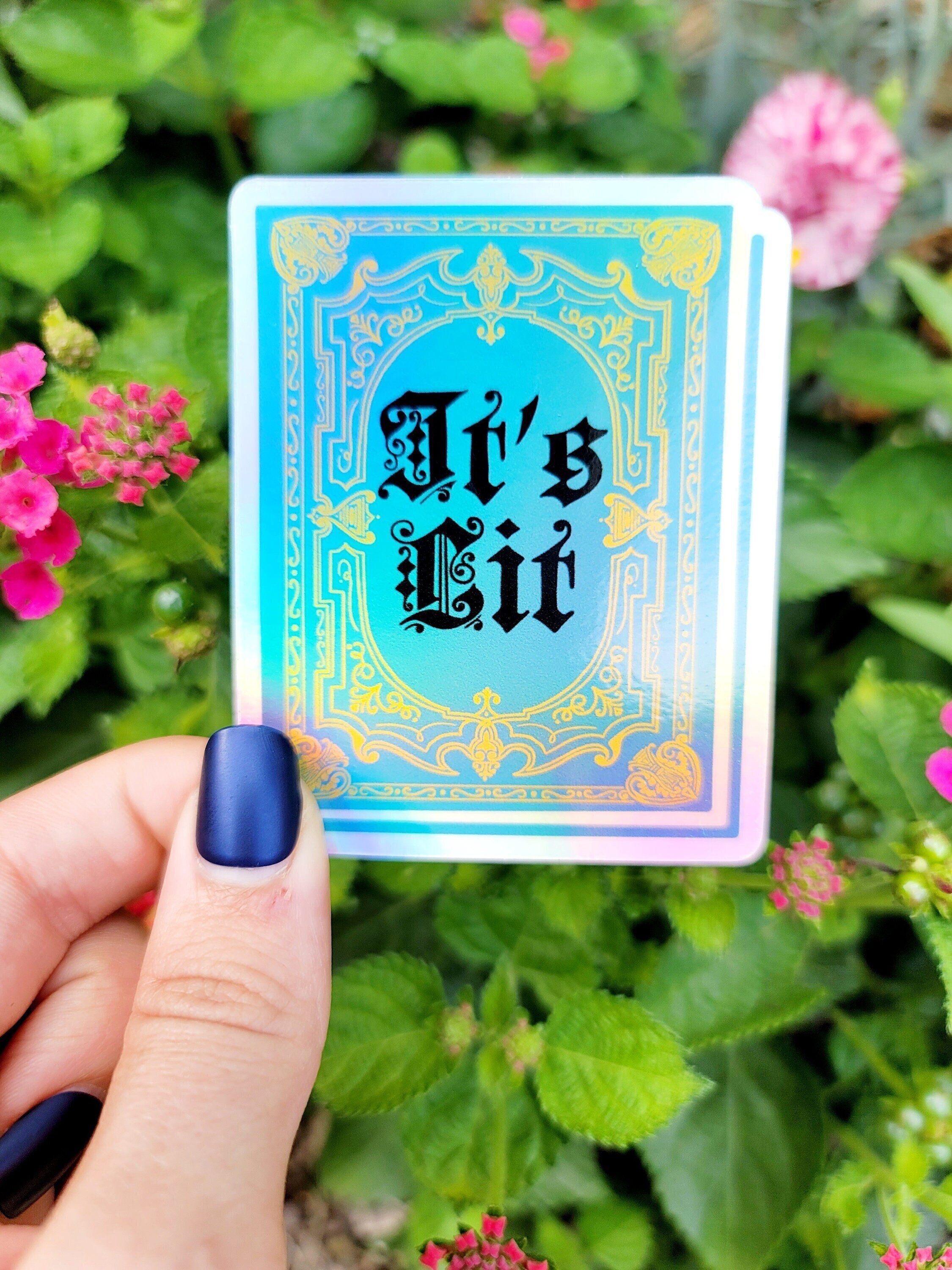 3 Inch It's Lit Sticker Holographic Sticker Book - Etsy