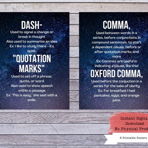 Printable ELA Poster, Punctuation Poster, English Teacher, Classroom ...