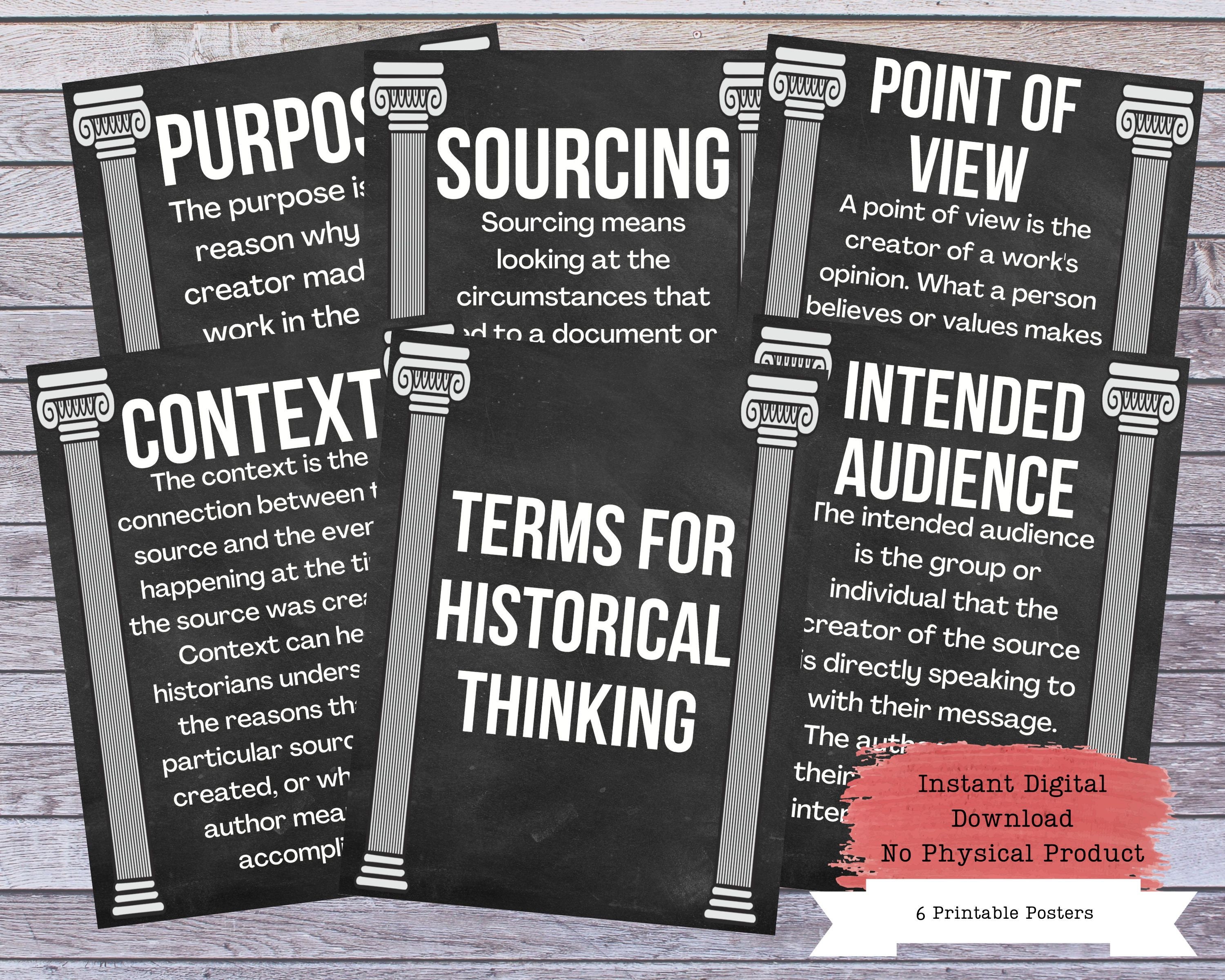 History Classroom Posters