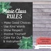 Music Class RULES Music Poster Pack Music Room Decor Music | Etsy