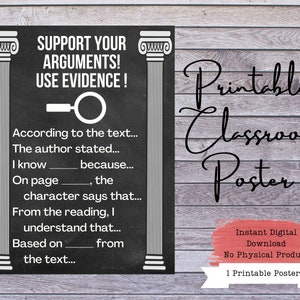 Literary Analysis, Classroom Printable, Teacher Poster, Literary Poster ...
