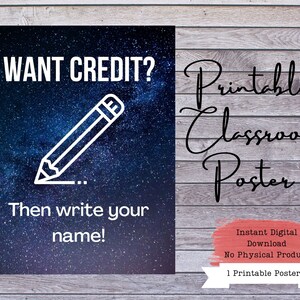 Write Your Name, Printable Poster, Succulent Poster, Class Decor ...