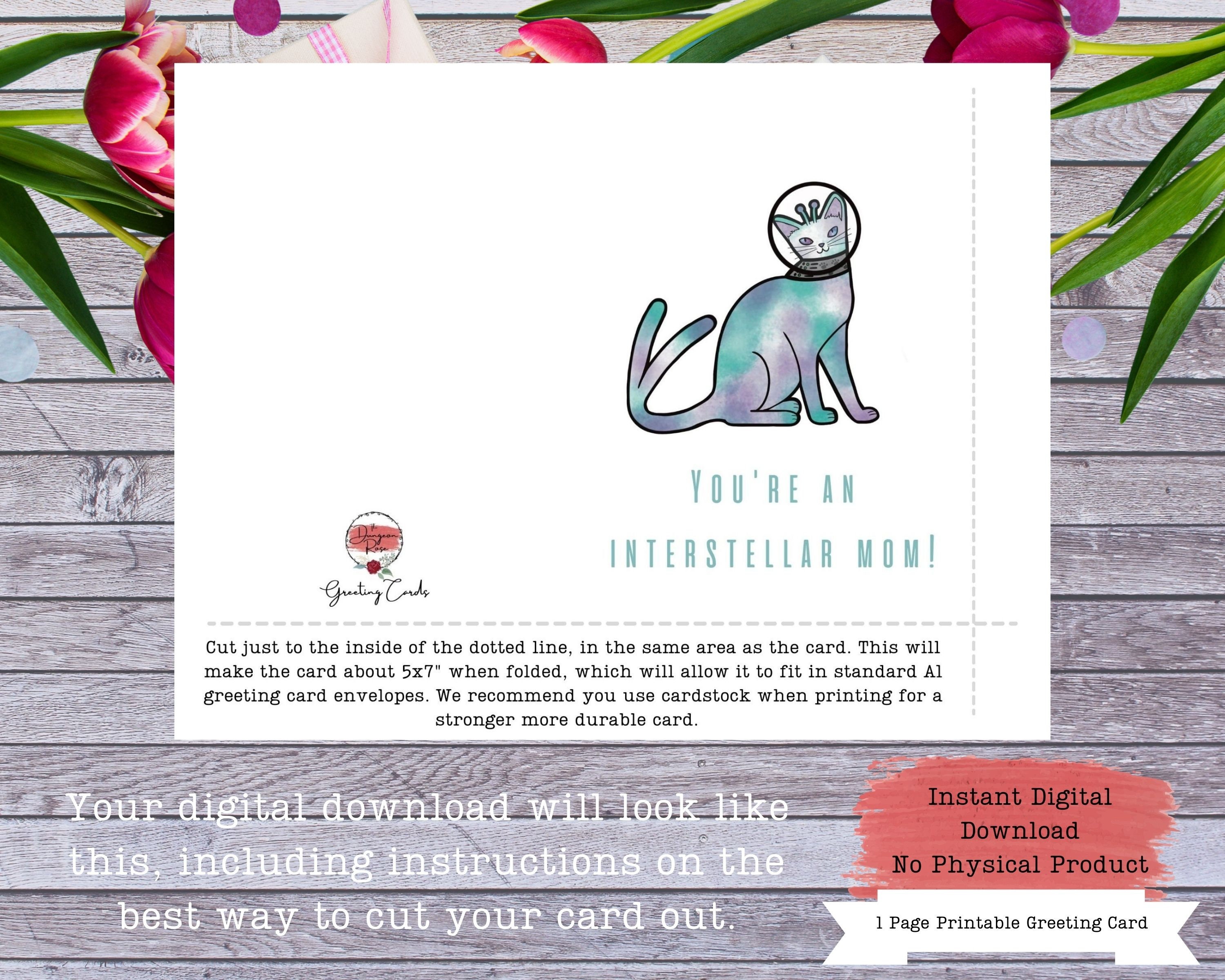 Interstellar Mother's Day Card Printable Cards Printable - Etsy