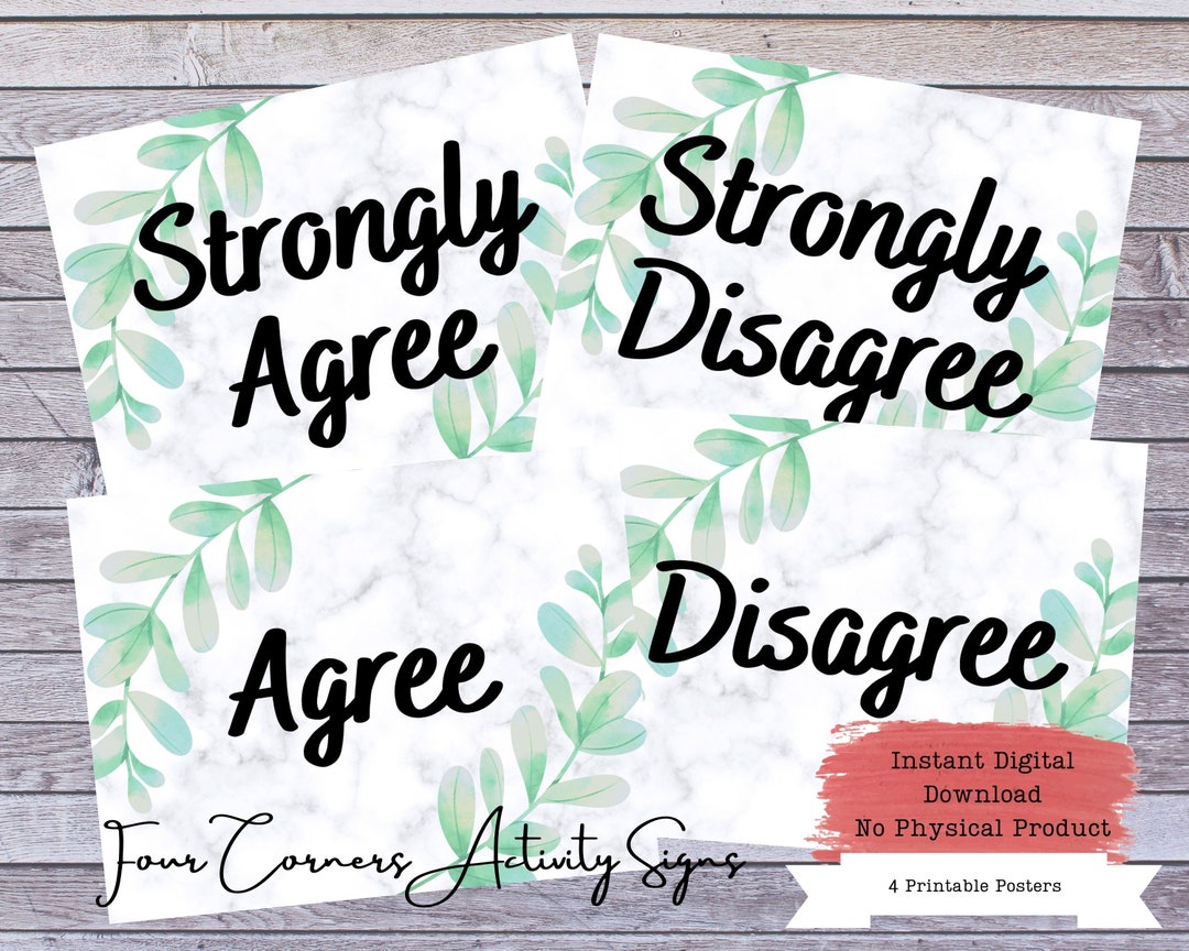 Four Corners Activity Posters, 4 Corners Activity, Classroom Discussion ...