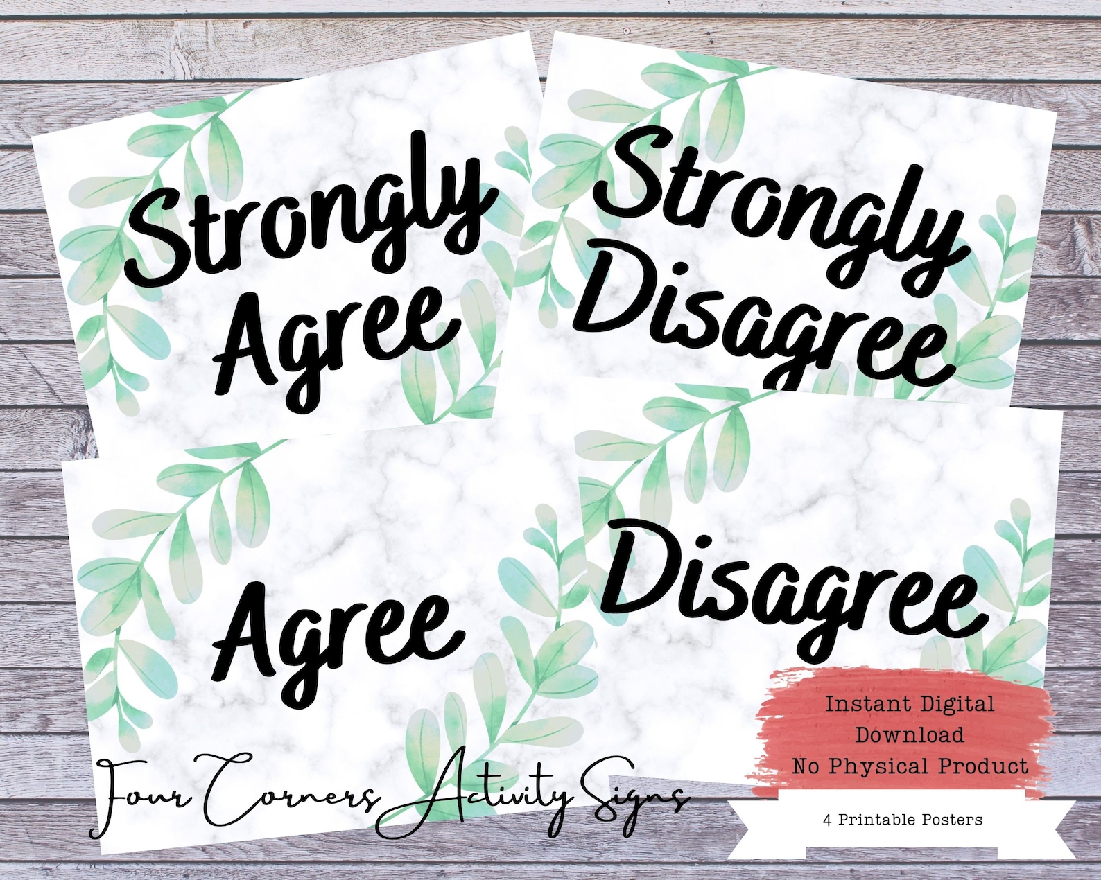 Four Corners Activity Posters 4 Corners Activity Classroom - Etsy