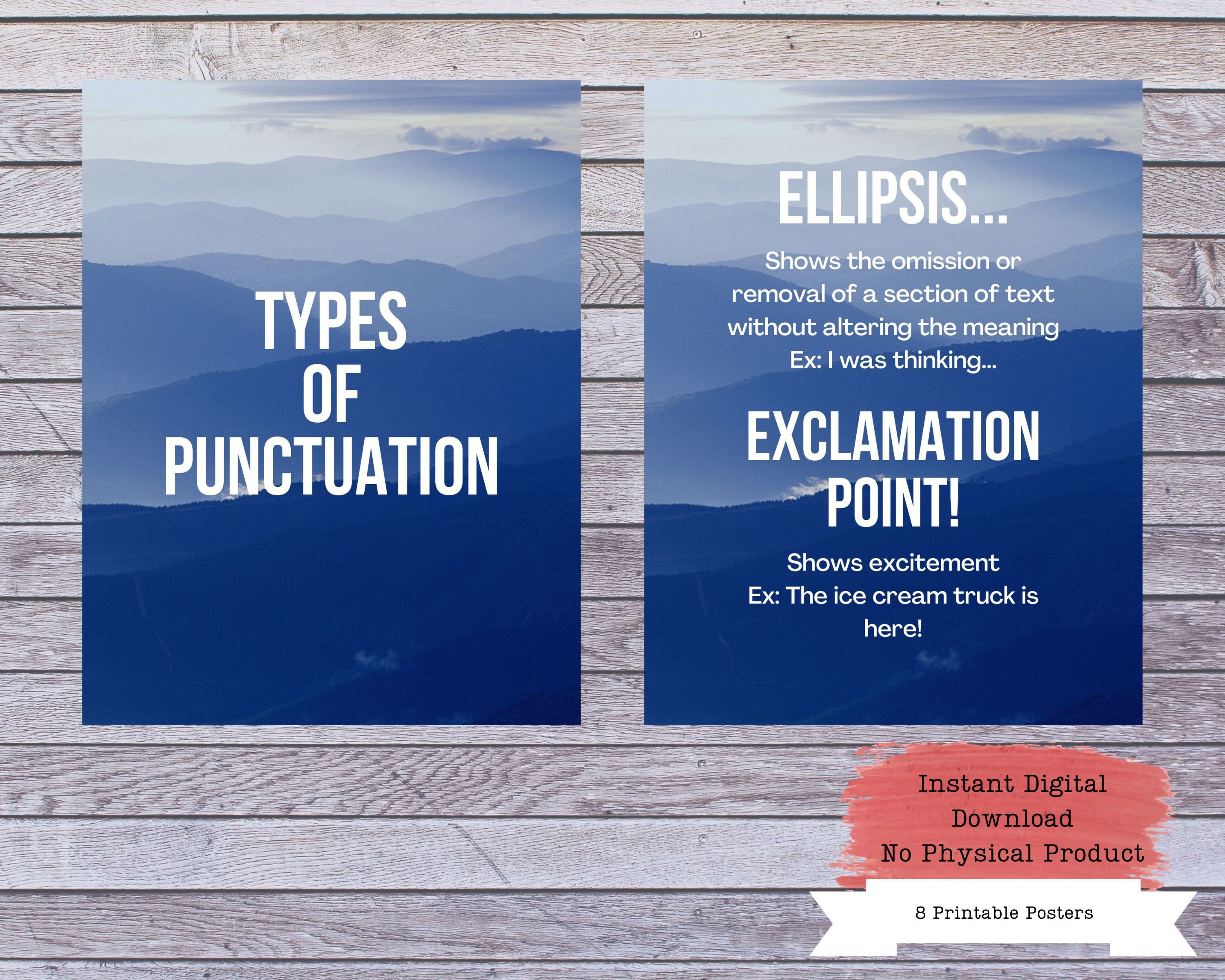 Printable ELA Poster Punctuation Poster English Teacher - Etsy