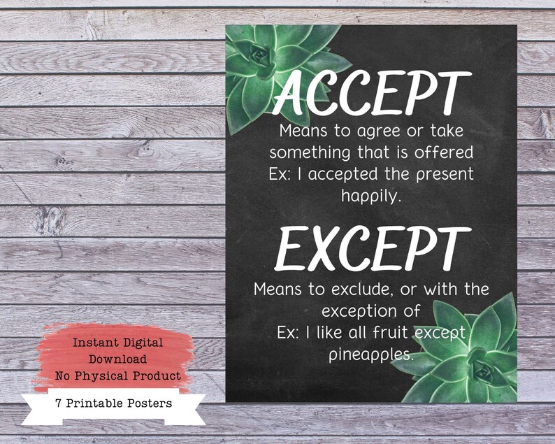 Printable Poster Set English Posters Classroom Decor | Etsy