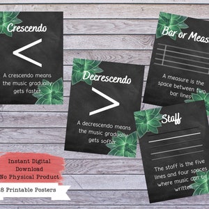 Music Poster Pack, Music Classroom, Music Room Decor, Music Room Art ...