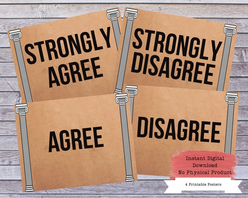 Four Corners Activity Posters, 4 Corners Activity, Classroom Discussion ...