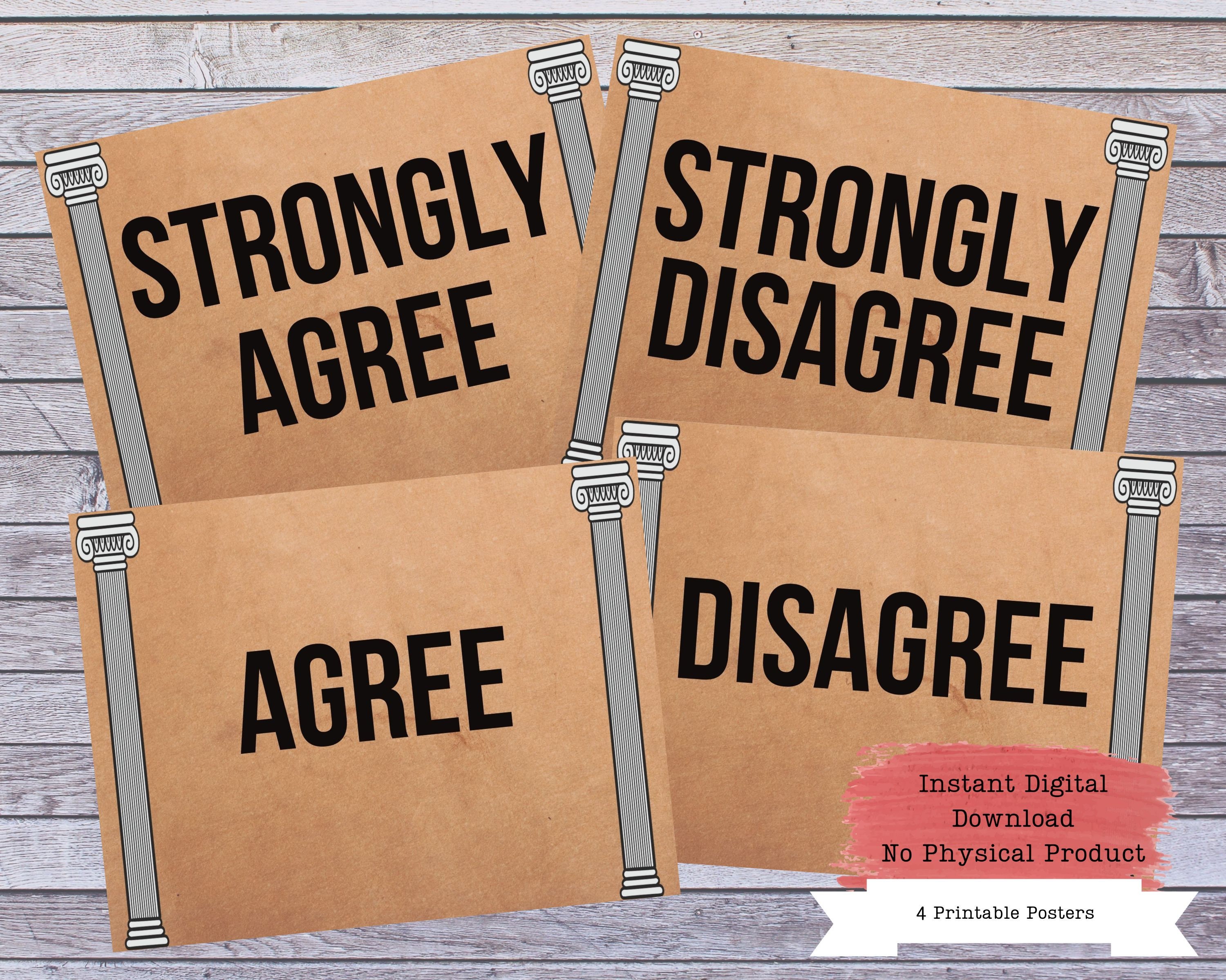 Four Corners Activity Posters, 4 Corners Activity, Classroom Discussion ...