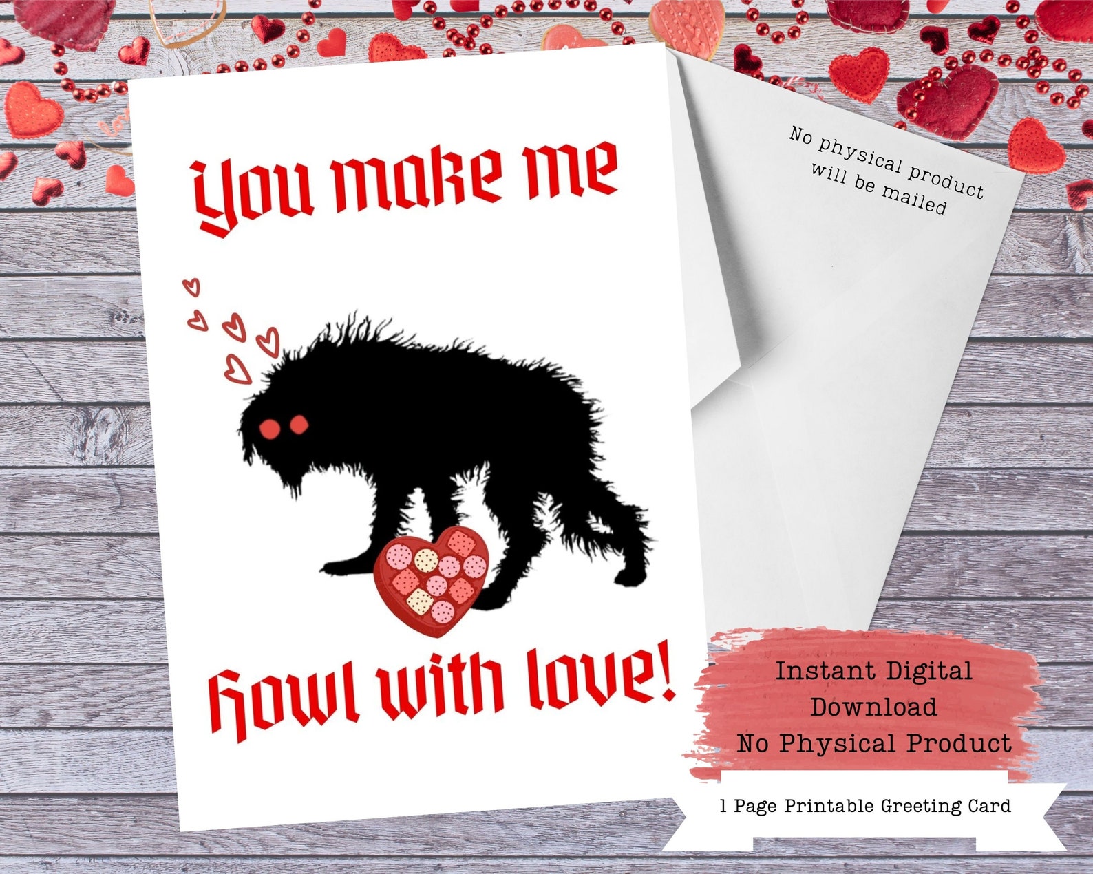 Snarly Yow, Cryptid Digital, Printable Valentine, Printable Cards ...