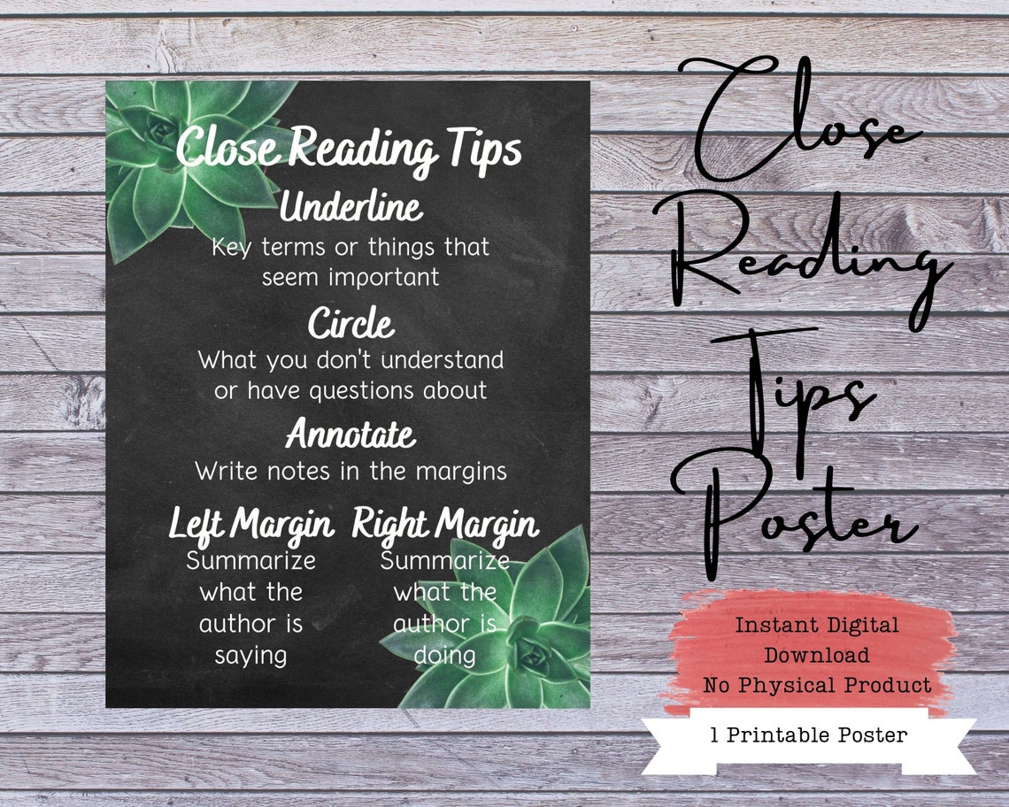 English Classroom Poster English Teacher Literature Poster - Etsy