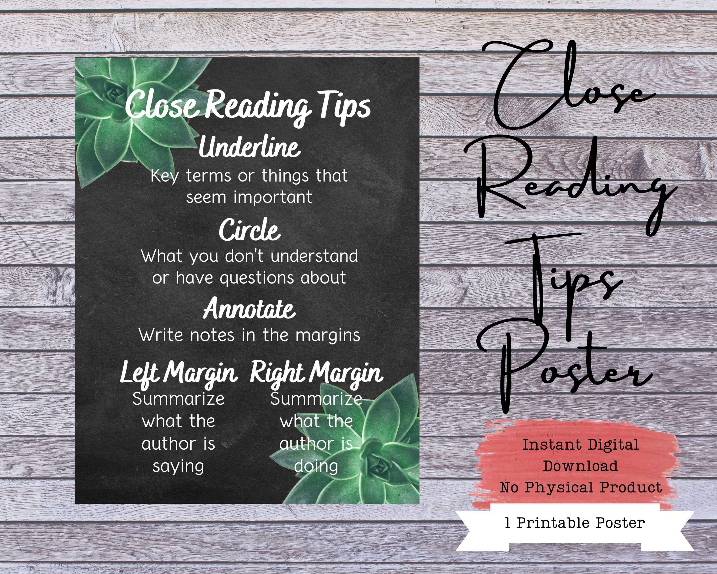 English Classroom Poster, English Teacher, Literature Poster, Reading ...