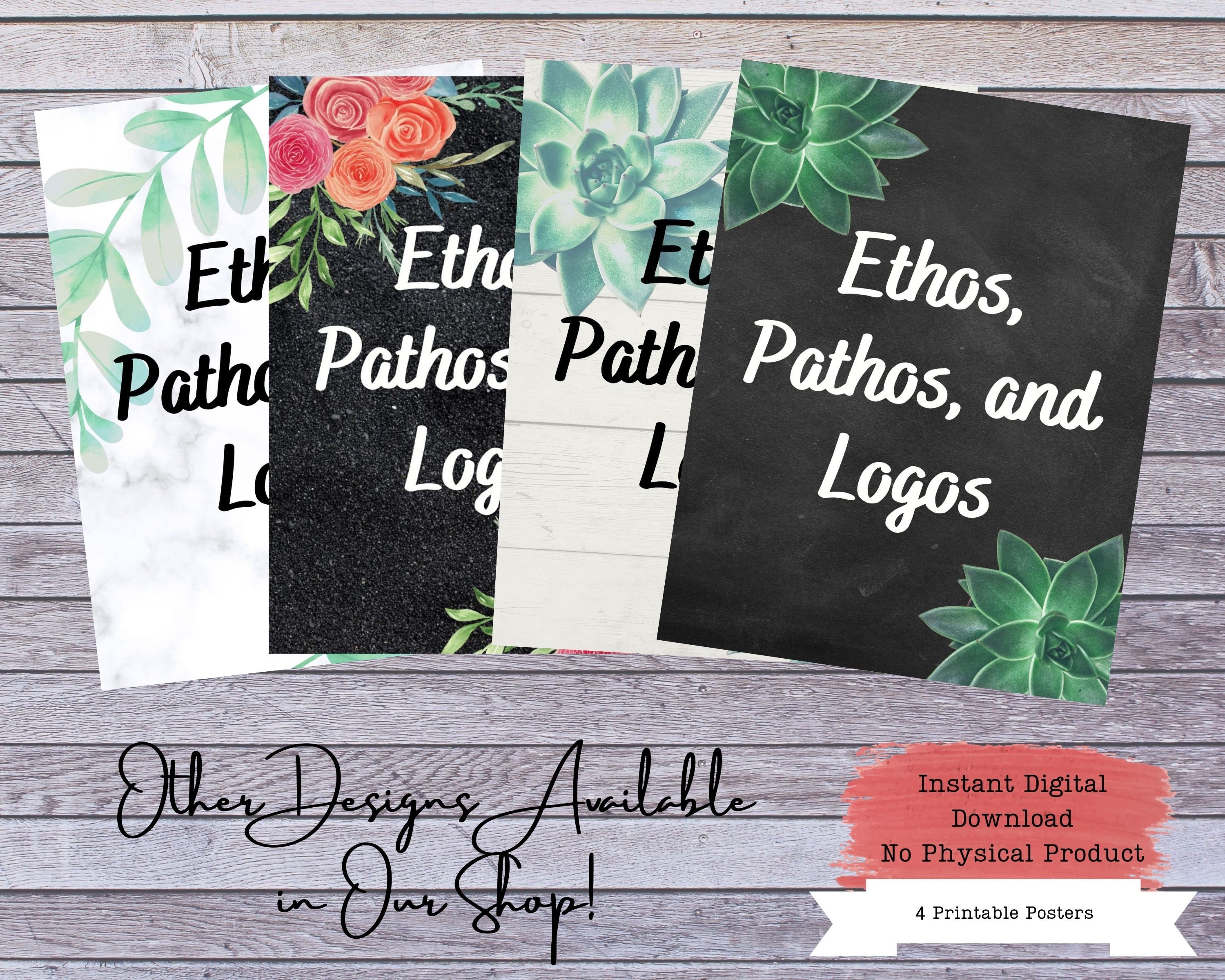 Ethos Pathos Logos Aristotle Poster Essay Writing Classroom - Etsy